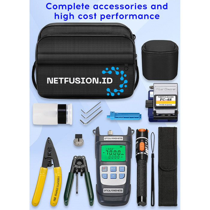 Jual FTTH Fiber Optic Tool Kit Set PREMIUM Fiber Cleaver FC-6S OPM VFL ...