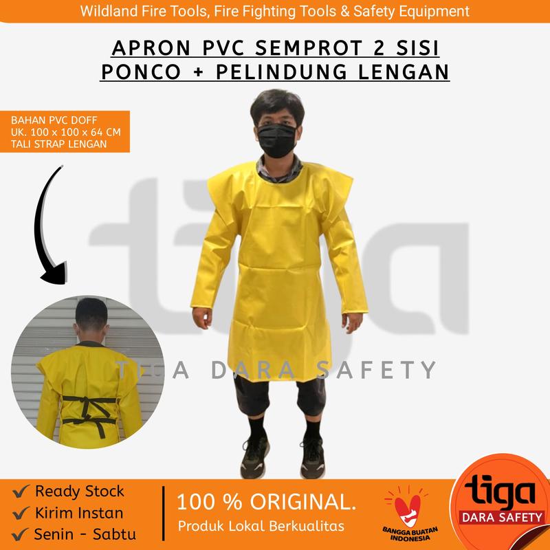 Apron Semprot Ponco PVC plus Apron Lengan Anti Air dan Kimia - Shop ...