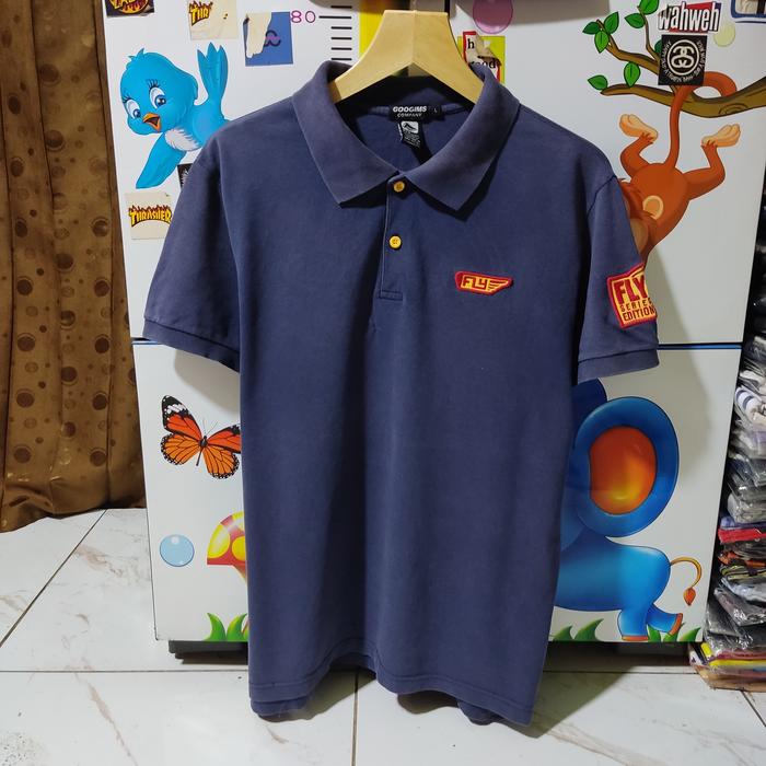 Jual Kaos polo shirt GOOGIMS Company colour navy Big Logo Size L - Kab ...