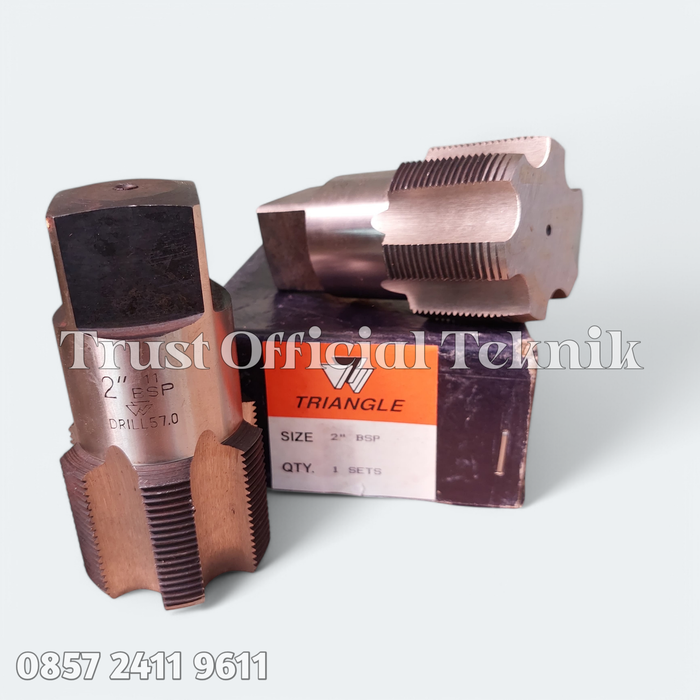 Jual Triangle Mata Hand Tap BSP 2 Inch x 11 Mm Drat Baut Carbon Steel ...