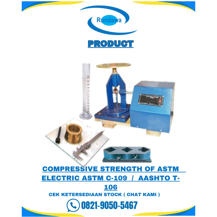 Jual COMPRESSIVE STRENGTH OF HYDRAULIC ELECTRIC CEMENT MORTAR ASTM C ...