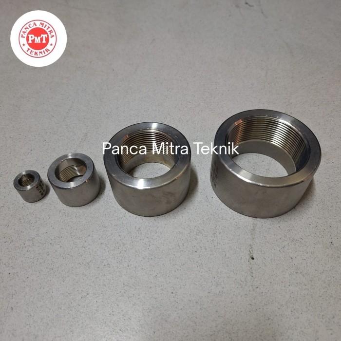 Jual Half Coupling 1/2" inch Class 3000 Stainless SS304 Drat NPT ...