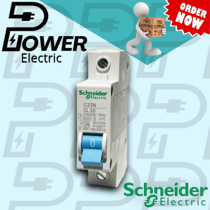 Jual MCB SCHNEIDER PLN BIRU PLN 1P 1PHASE 1 PHASE 2A 4A 6A 10A 16A 20A ...