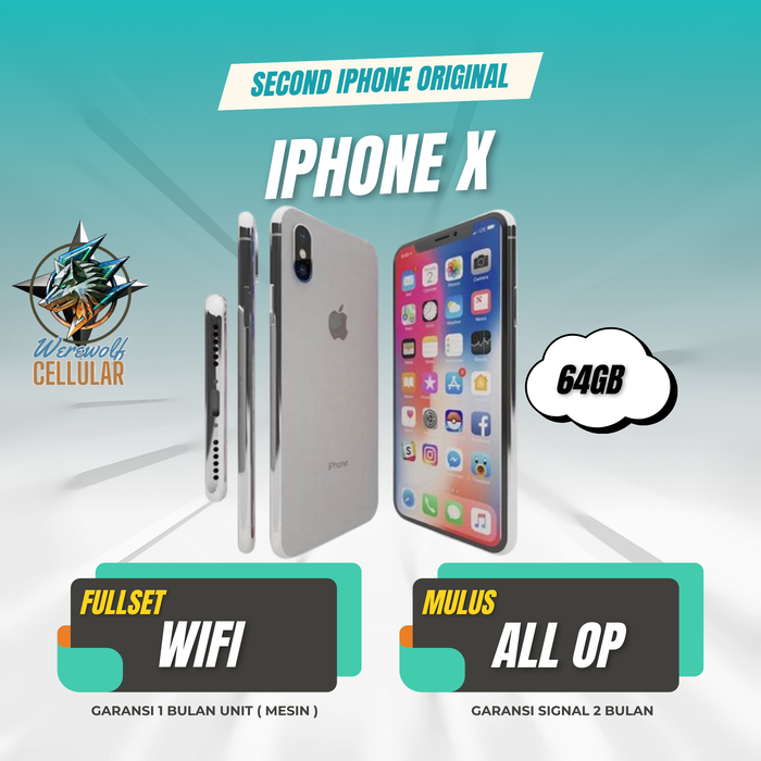 Jual Iphone X 64Gb Second Mulus ex international , fullset - ALL ...