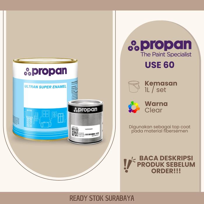 Jual PROPAN ULTRAN SUPER ENAMEL USE 60 TOP COAT PU CLEAR 1L - clear ...