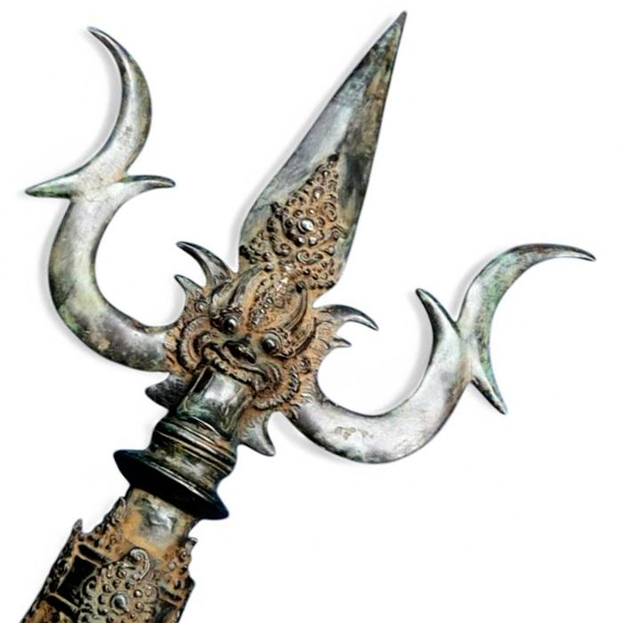 Jual Tombak Trisula Dewa Siwa Barong Perunggu Senjata Tradisional Bali ...