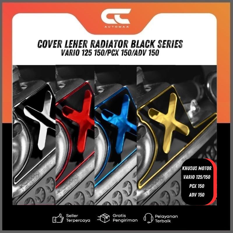 GARNISH COVER LEHER RADIATOR HONDA VARIO 125 150 PCX 150 ADV 150 BLACK ...