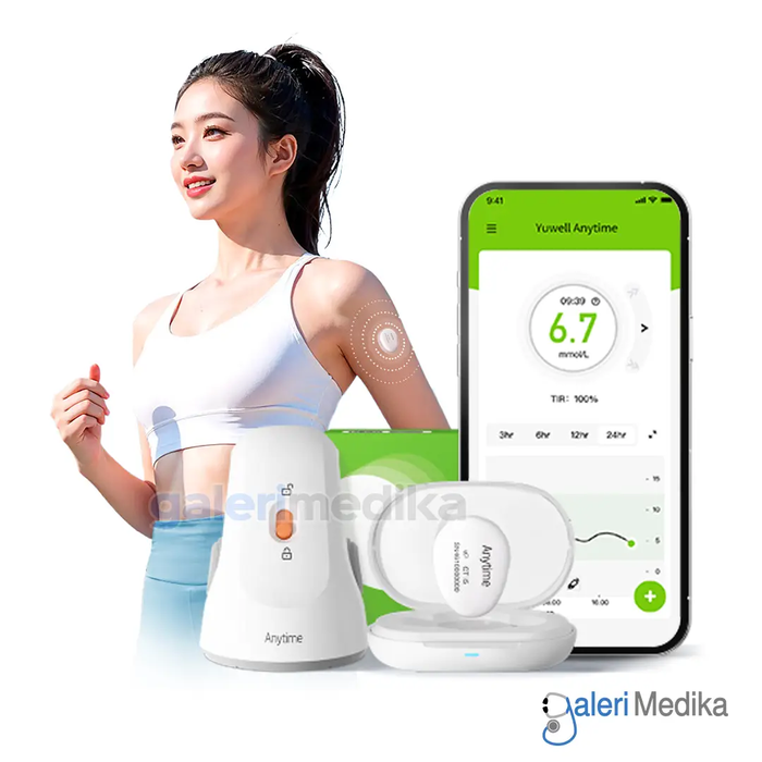 Jual Yuwell Anytime CT3 Alat Cek Gula Darah Real Time Replaceable ...