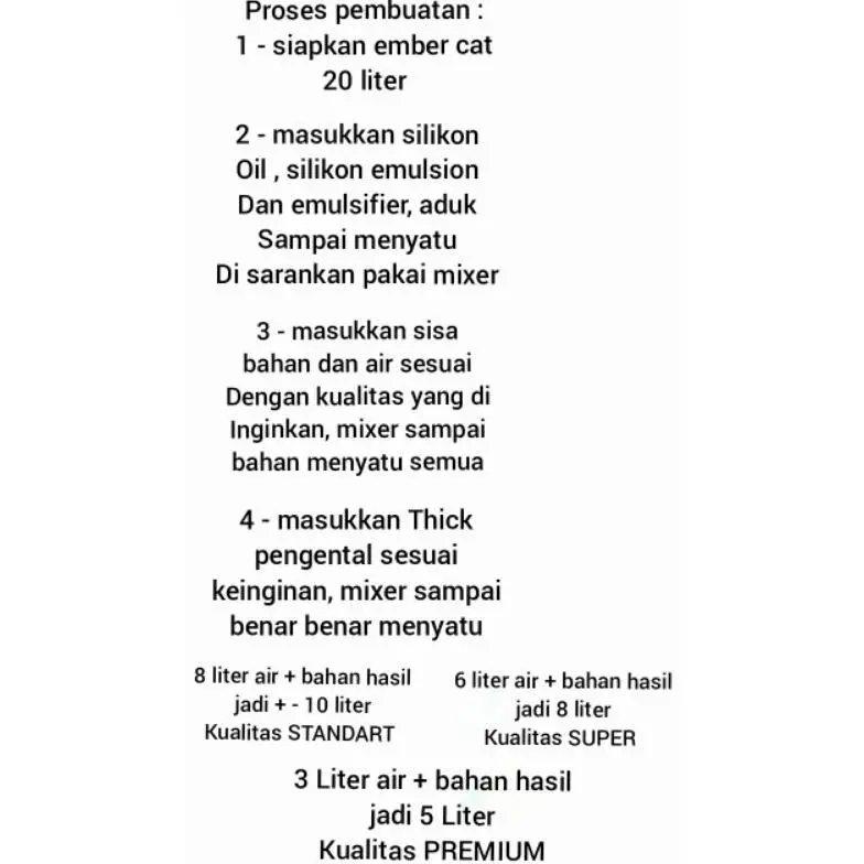 BARU!!! Bahan Baku Resep Pembuatan Semir Ban / Stp - Shop | Tokopedia