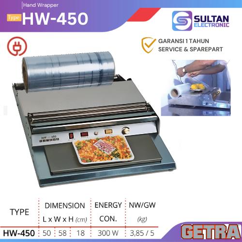 GETRA Hand Wrapper HW-450 / HW 450 / HW450 Mesin Wrapping Makanan ...
