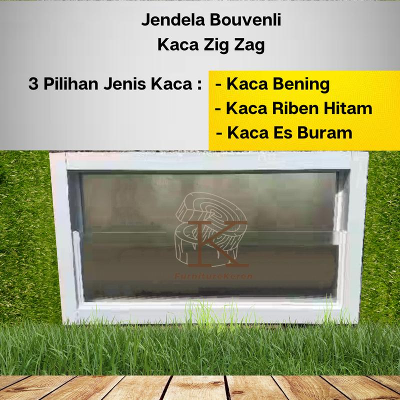 Jendela Bovenli Kaca Zig Zag 60 x 40 / Jendela Boven Bouven Aluminium ...