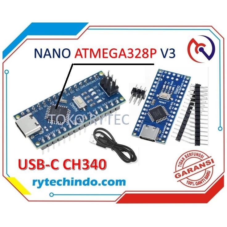 Arduino_Nano V3 ATMEGA328P USB Type C Nano V3 Compatible - Shop | Tokopedia