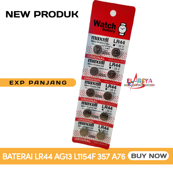 Jual Baterai Maxell LR44 AG13 isi 10 pcs Perlembar - Jakarta Barat ...