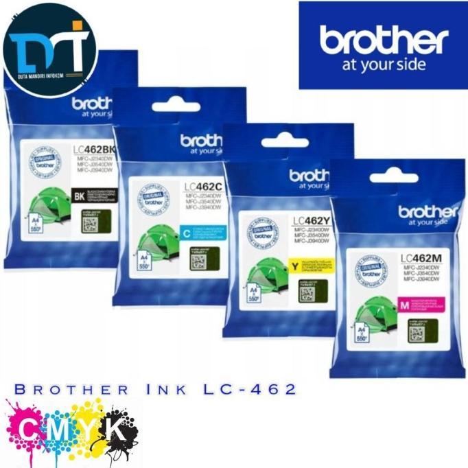 BROTHER INK LC-462 BK C M Y FOR MFC-J3540DW TINTA LC462 ORIGINAL RESMI ...