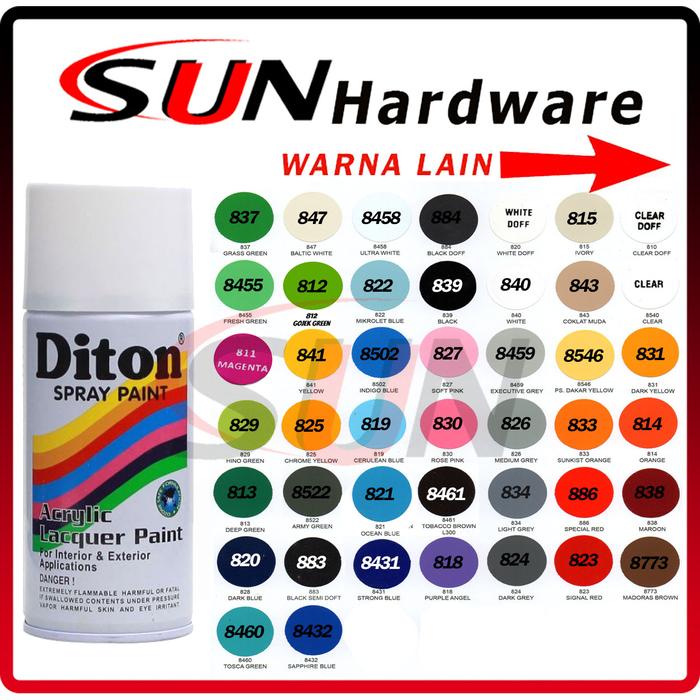 Jual Pilox DITON 300 cc Pilok Silver Black Flat White red Clear yellow ...