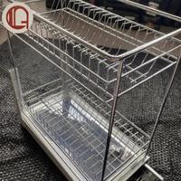 Jual Terbaru rak piring 2 susun tarik stainles chrome kitchen set ...