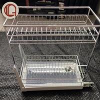 Jual Terbaru rak piring 2 susun tarik stainles chrome kitchen set ...