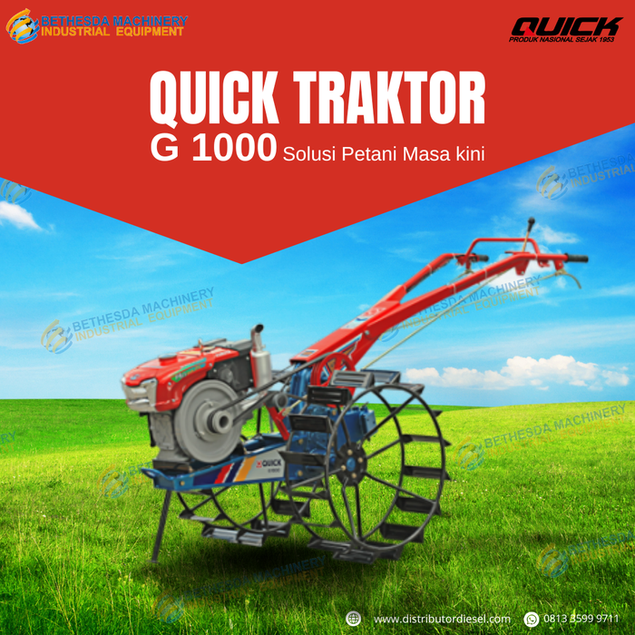 Jual Mesin Bajak Sawah Quick G 1000 - Hand Traktor G1000 komplit Kubota ...
