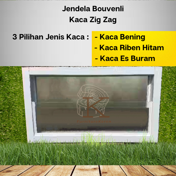 Jual Jendela Bovenli Kaca Zig Zag 50 x 30 / Jendela Boven Bouven ...