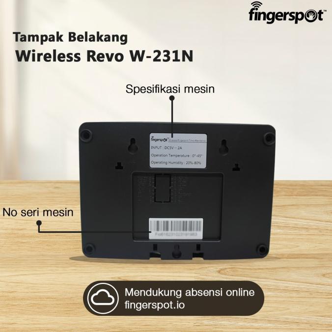 Jual Fingerprint Wifi Fingerspot Revo W-231N Absensi Online Revo W 231N ...