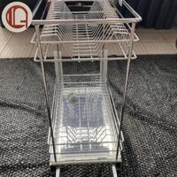 Jual Terbaru rak piring 2 susun tarik stainles chrome kitchen set ...