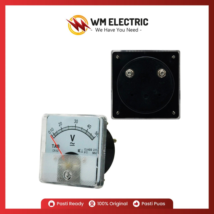Jual Volt Meter Analog AC / DC 50 V CR52 TAB - Kab. Bekasi - WM ...