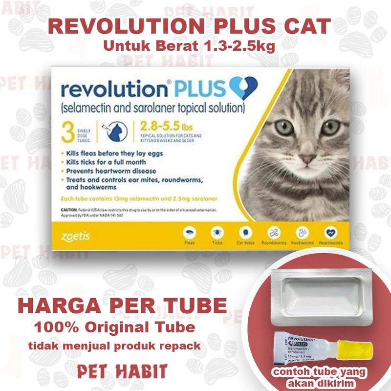 REVOLUTION PLUS GOLD KITTEN REVOLUTION PLUS OBAT KUTU TETES KUCING 1,3 ...