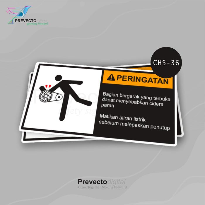 Jual Sticker Safety K3 Conveyor Safety Sign Matikan Aliran Listrik ...