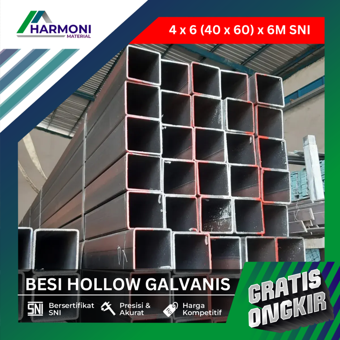 Jual Harga Besi Hollow Galvanis 4x6 ( 40 x 60 ) Panjang 6 Meter Holo ...