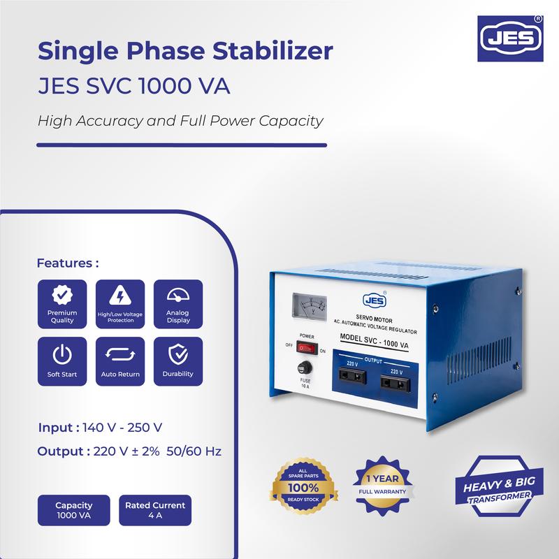 Stabilizer Listrik JES stabiliser 1000 VA Stavol Servo Motor - Shop ...