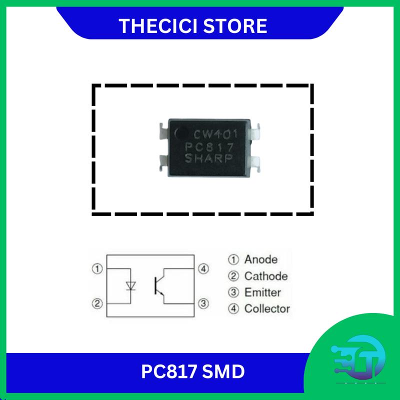 PC817 817 PC817C SMD Optocoupler Photocoupler 4 Pin - Shop | Tokopedia