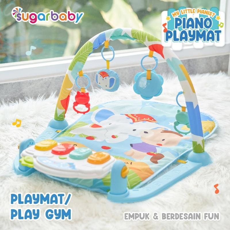 Sugar Baby Piano Play Mat | Playmat Matras Main Bayi Sugarbaby Blue ...