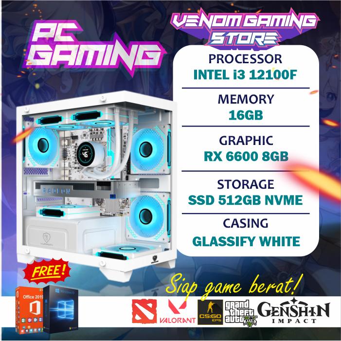 Pc Gaming | Intel i3 12100F | RX 6600 8GB | 16GB RAM | 512GB NVME ...