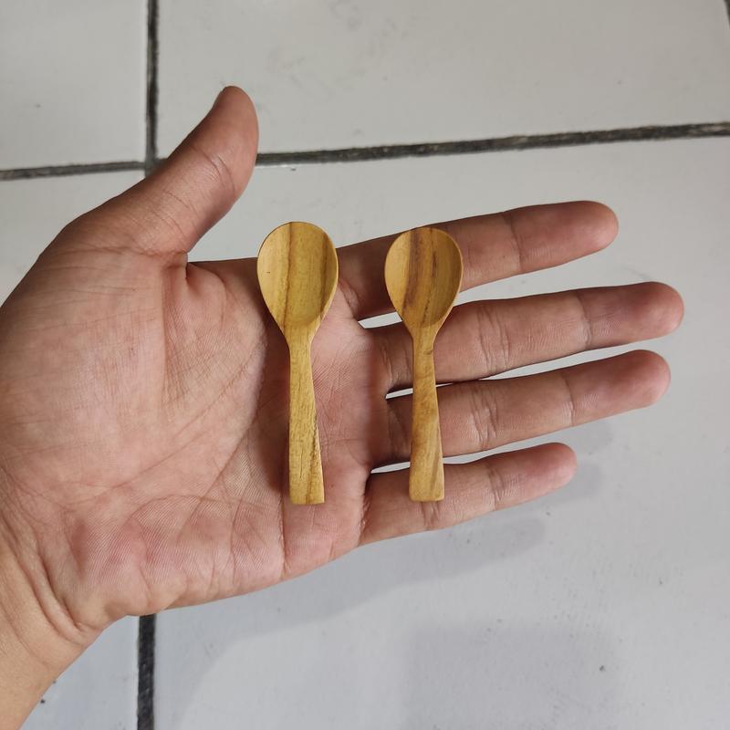 Sendok Kayu Mini Kecil Sendok Garam Wooden Spoon Sendok Bumbu - Shop ...
