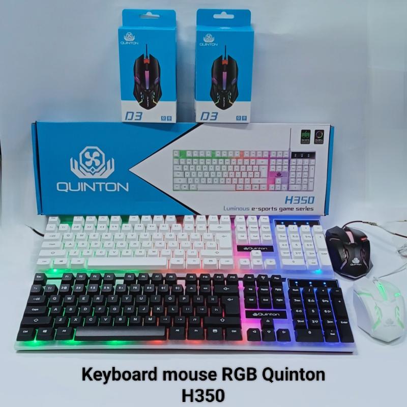 Quinton Keyboard Mouse RGB H350 Series Luminous e-sports Game Set untuk ...
