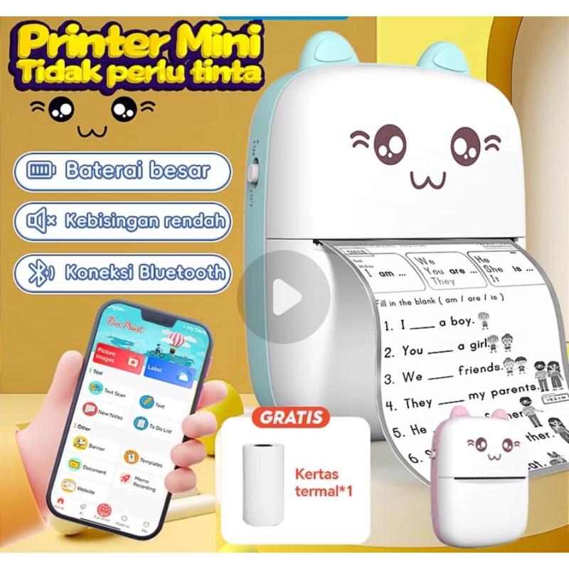 Mini Cute Thermal Printer Bluetooth Portable Label Printer Picture Foto ...