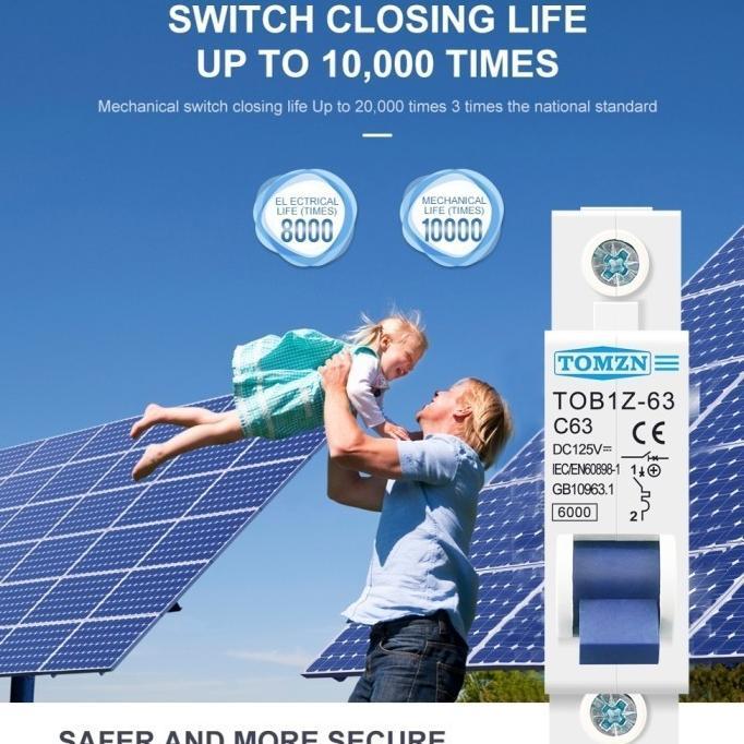 Ready MCB DC 1P 125V 10A 16A 20A 25A 32A 40A 50A 63A TOMZN circuit ...