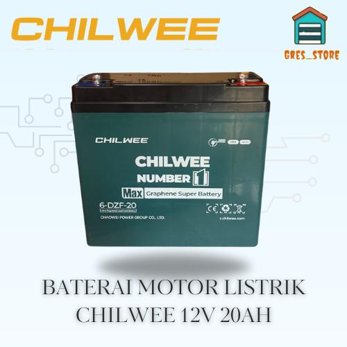 Chilwee 6-DZF-20 Aki Kering Motor Listrik 12V 20Ah Battery SLA - Shop ...