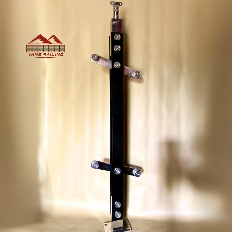 Tiang Railing Tangga Kaca Hitam - Shop | Tokopedia