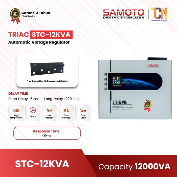 Jual Stabilizer Samoto 12000VA STC12000 Triac Control Digital Stavolt ...