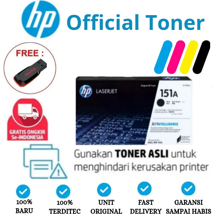 Jual HP Toner LaserJet 151A Original W1510A Hitam untuk HP LaserJet Pro ...