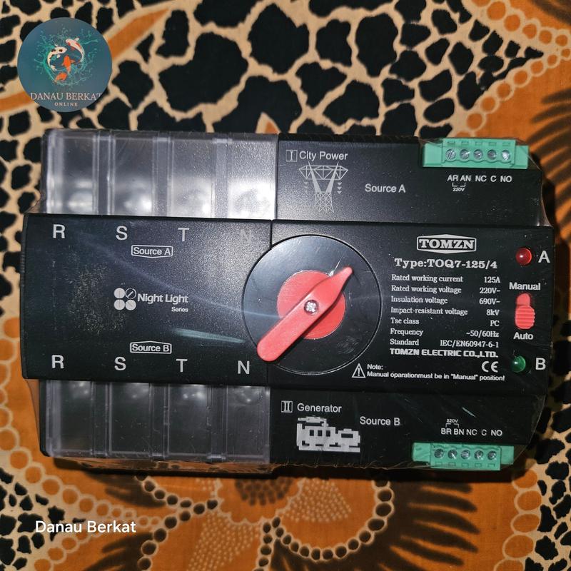 ATS COS 3 Phase TOMZN TOQ7-125/4P 125A Automatic Transfer Switch - Shop ...