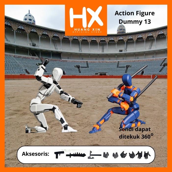 Promo HX Action Figure 3D Joint movable Multi Artikulasi dengan senjata ...