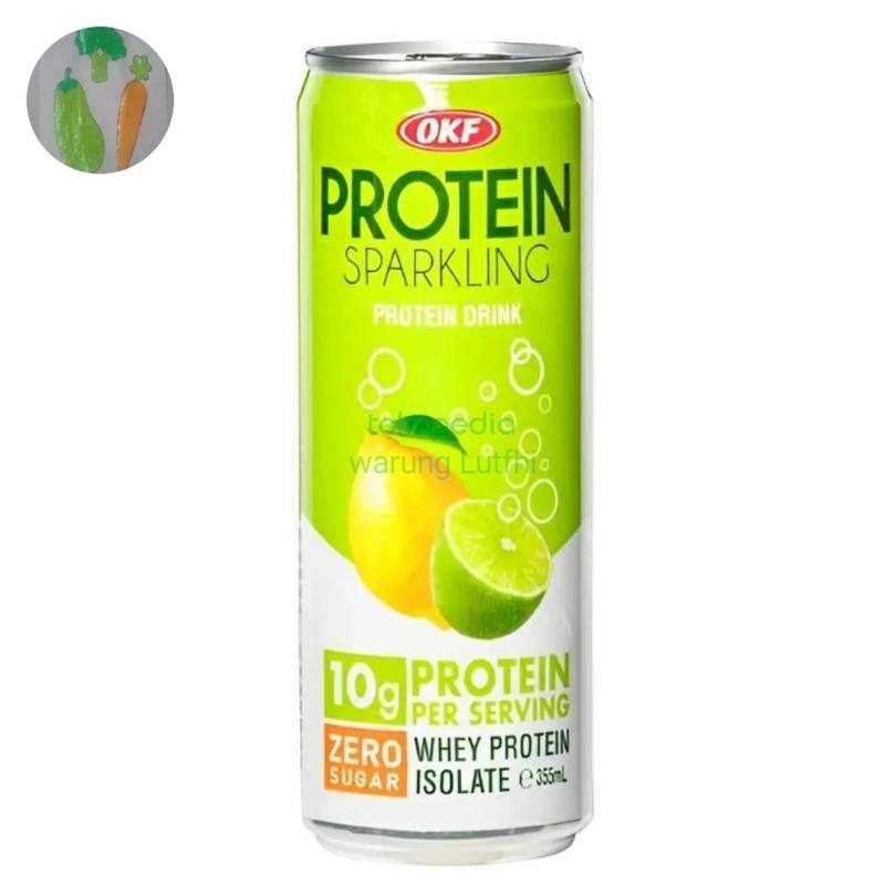 OKF PROTEIN SPARKLING LEMON LIME 355ML - Shop | Tokopedia