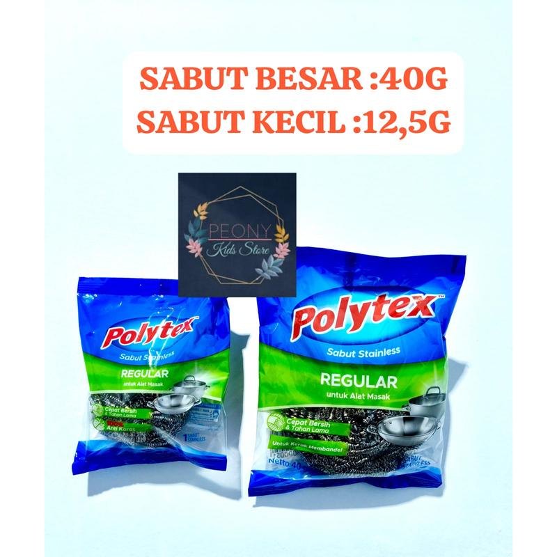 Sabut kawat cuci piring Polytex/Politex stainless 12,5gr - Shop | Tokopedia