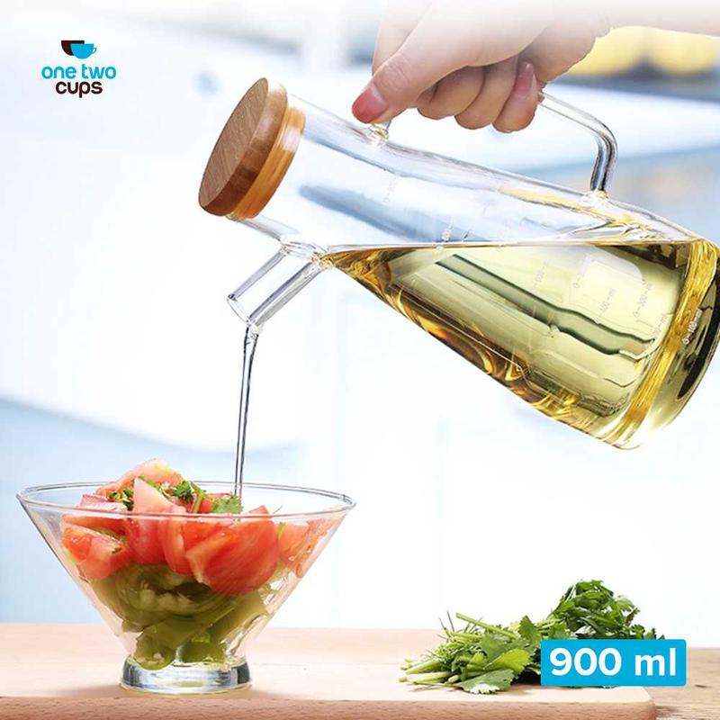 Botol Minyak Borosilicate Glass Oil Pot 900ml - Shop | Tokopedia