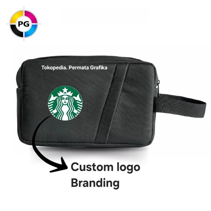 Jual Tas pouch custom / Clutch pria / Pouch merchandise custom branding ...