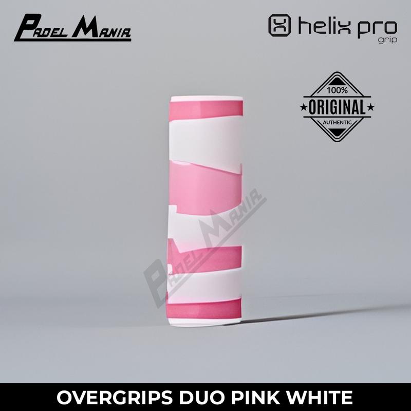 Helix Pro Overgrips Duo Pink White Padel Racket Grips | Grip Raket Padel / Tennis / Badminton ...