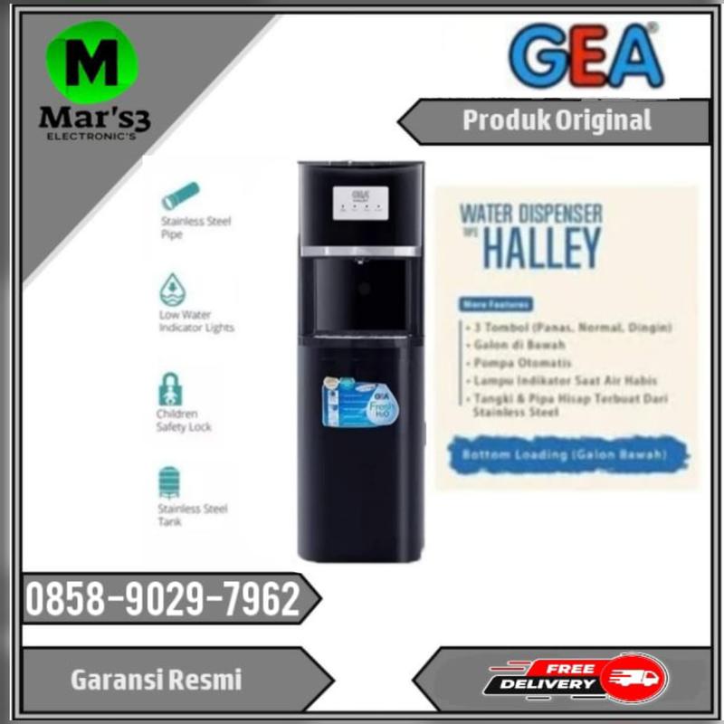 GEA Water Dispenser HALLEY Galon Bawah Kompresor Low Watt Stainless ...
