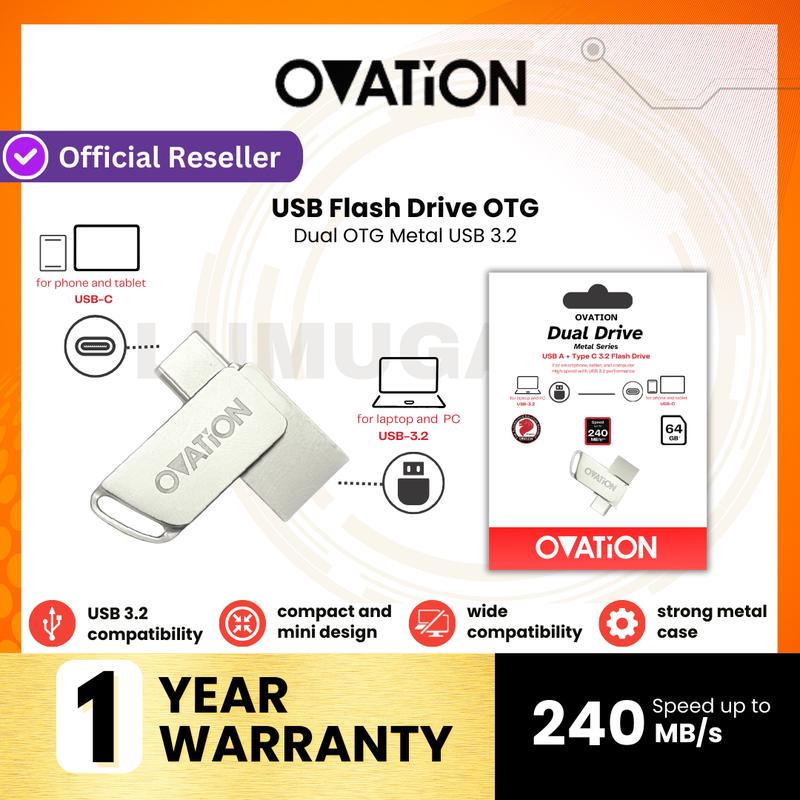 OVATION USB Flash Drive OTG Type C 32GB 64GB 128GB 256GB UFD USB Drive ...
